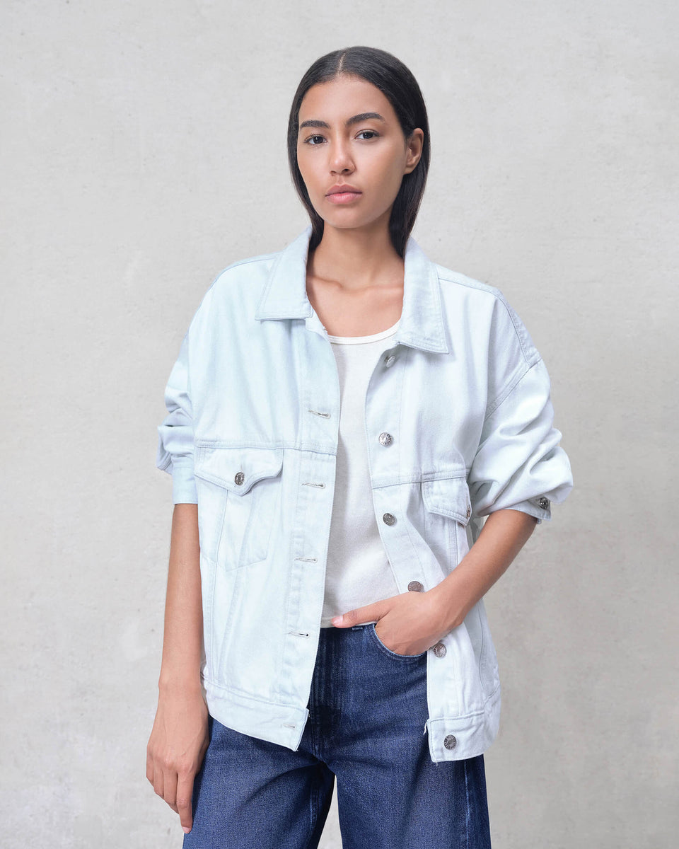 Cameron Trucker Jacket || White Dove