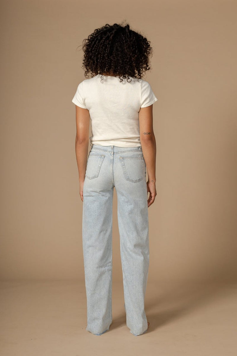 Nova Relaxed Wide Leg Jeans with Forward Seam - Premium USA Made Jeans ...