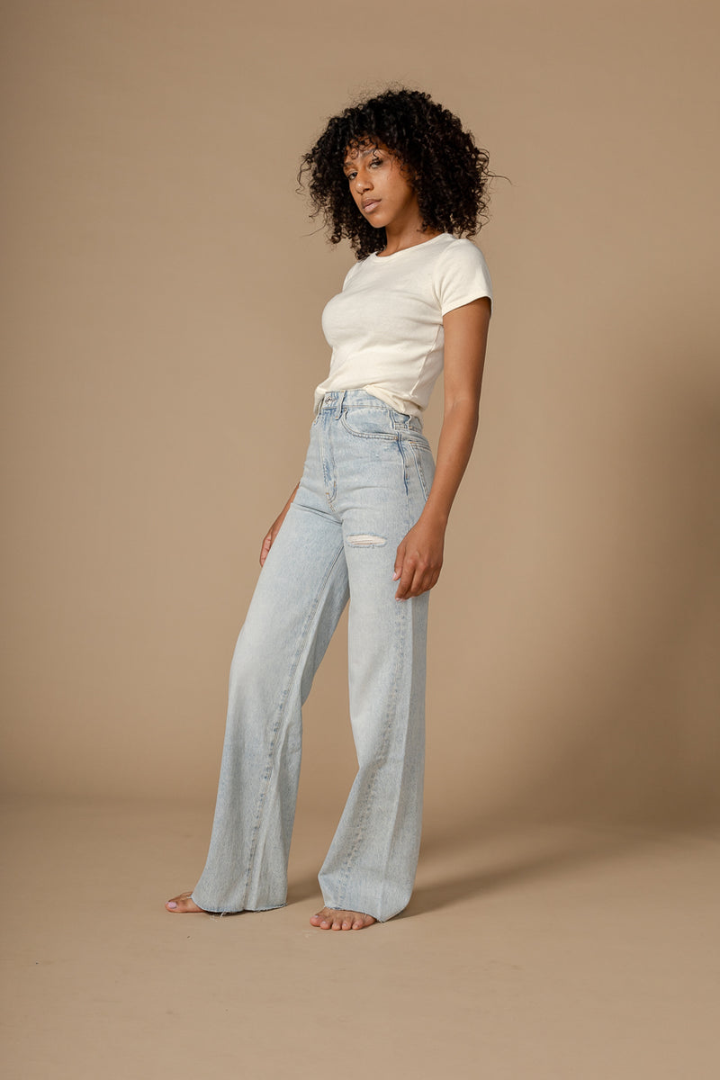 Nova Relaxed Wide Leg Jeans with Forward Seam - Premium USA Made Jeans ...